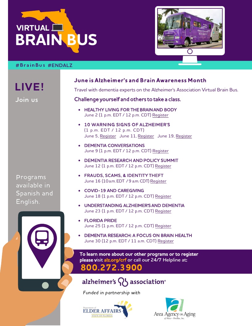Virtual Brain Bus - Dementia Conversations - One Senior Place