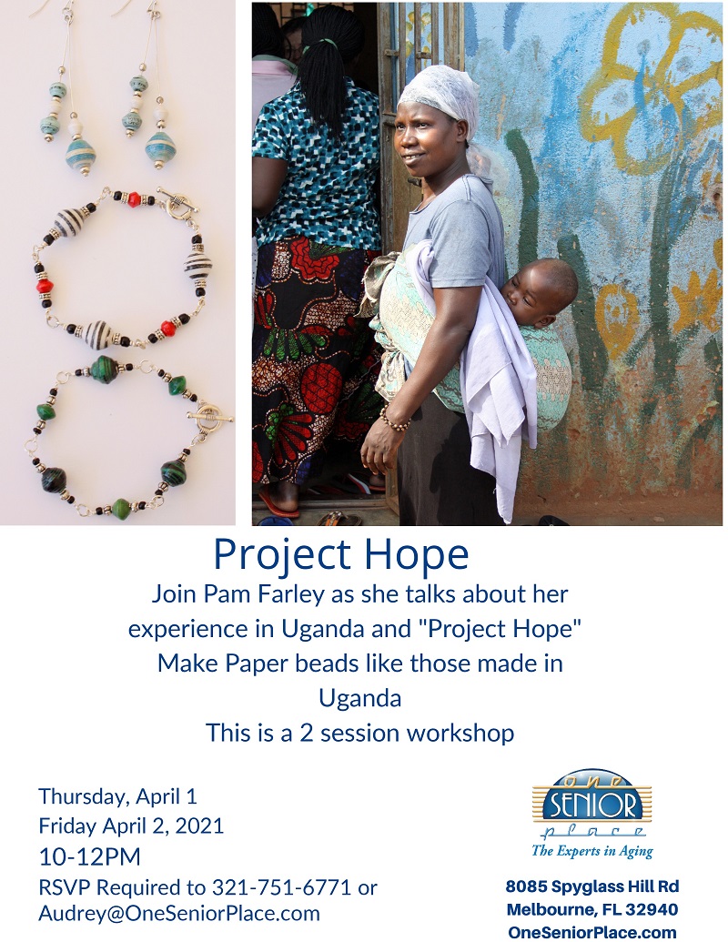 Project Hope - Paper Bead Workshop presented by Pam Farley with the ...