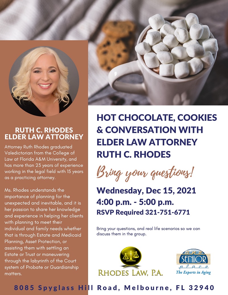 Hot Chocolate, Cookies & Conversation with Elder Law Attorney Ruth C ...