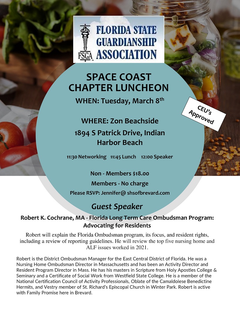 Florida State Guardianship Association (FSGA) - Space Coast Chapter ...