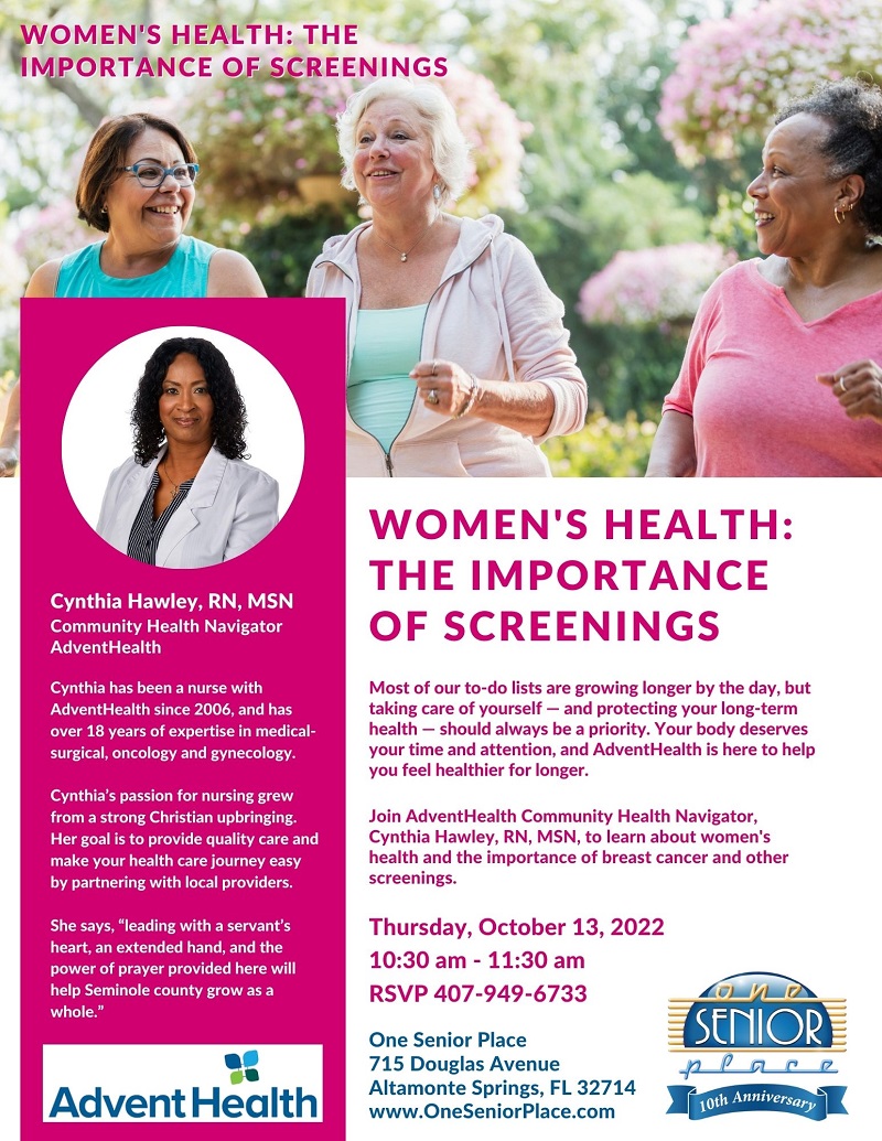 Women's Health: The Importance of Screenings - One Senior Place
