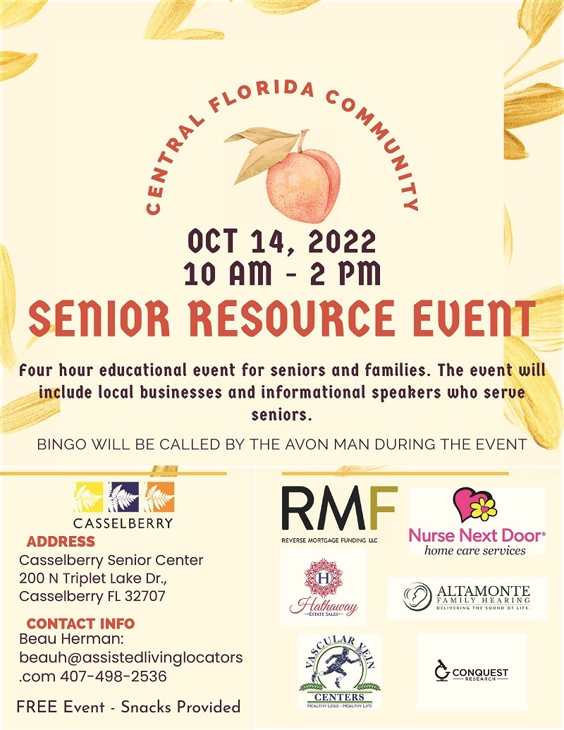 Senior Resource Event - One Senior Place
