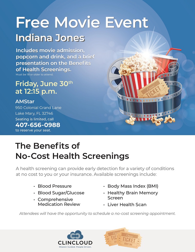 FREE Movie Event Indiana Jones - One Senior Place