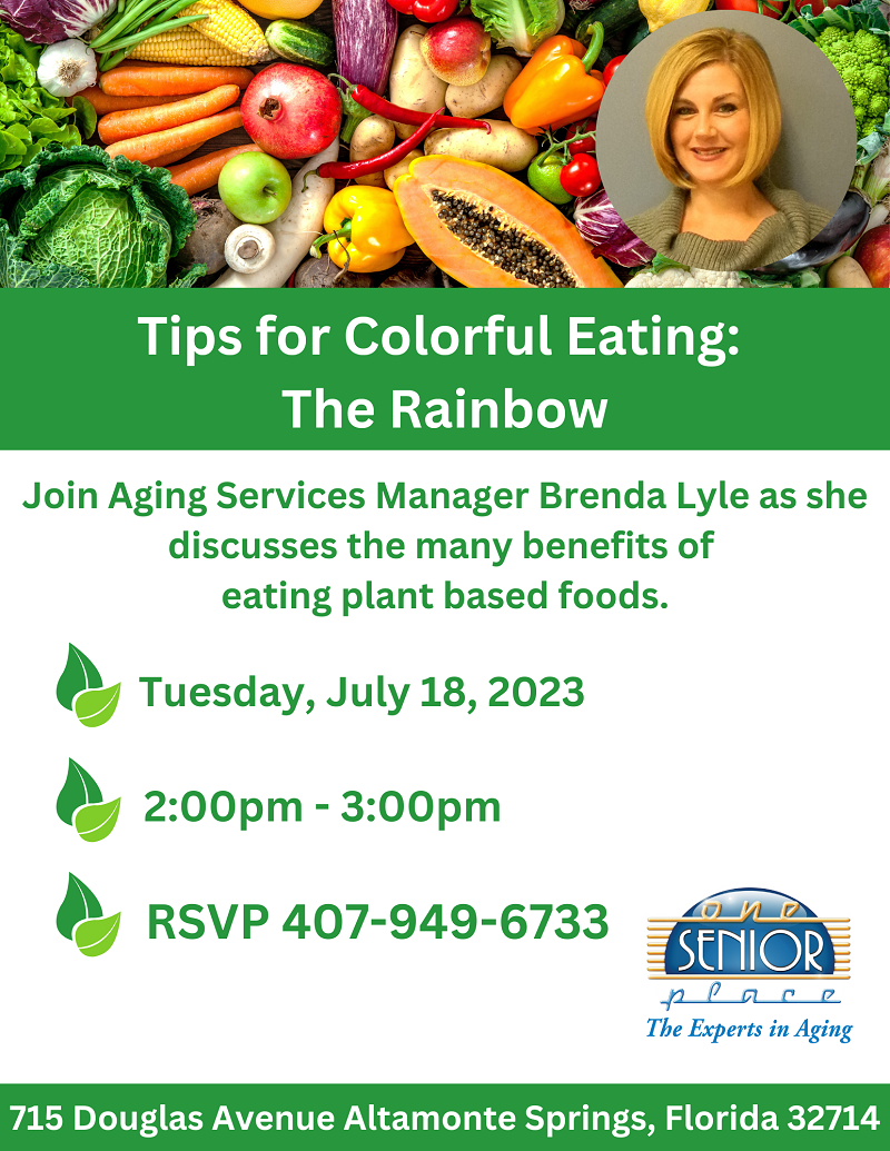Tips for Colorful Eating: The Rainbow - One Senior Place