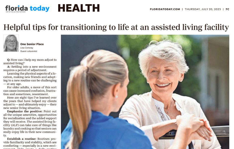 Ask One Senior Place: How can I help my mom adjust to assisted living? - One Senior Place