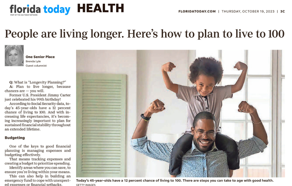 Ask One Senior Place: What is "Longevity Planning?" - One Senior Place