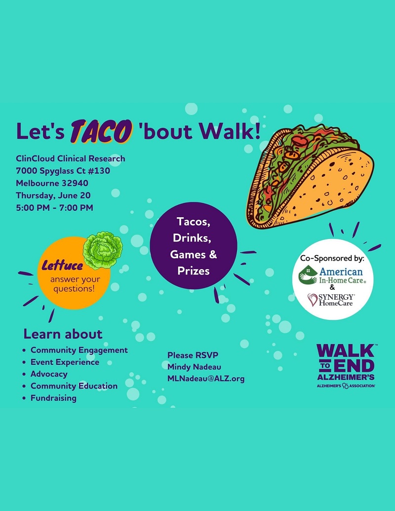 Let's Taco 'Bout Walk at ClinCloud - One Senior Place