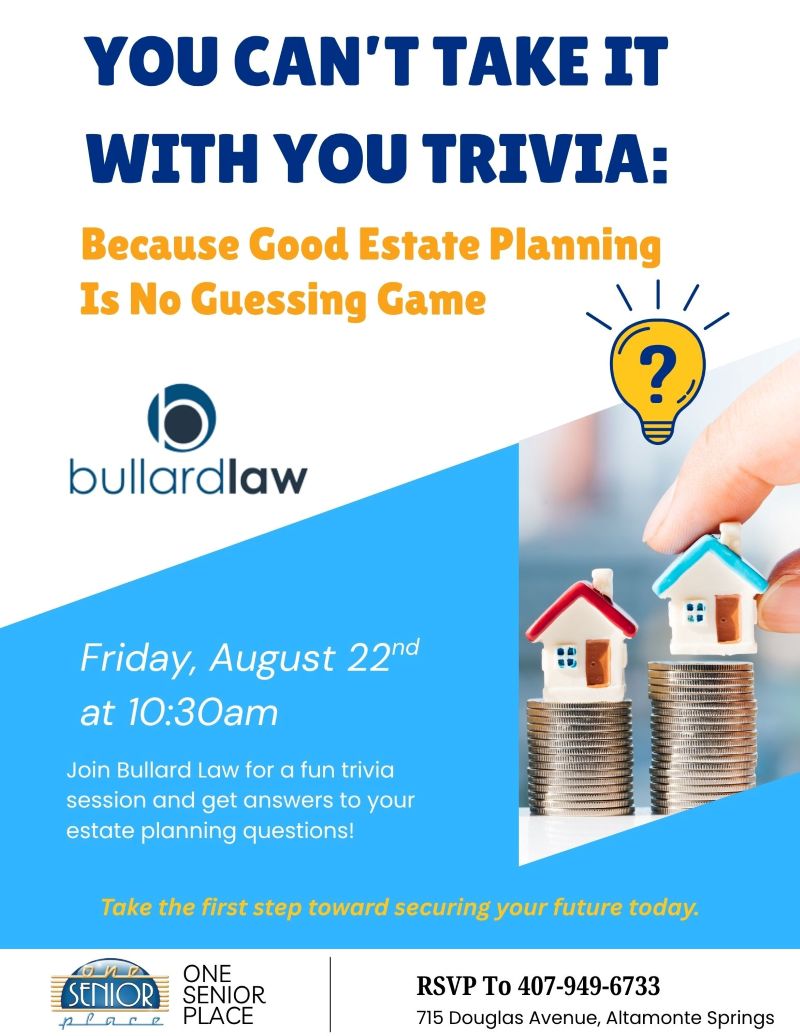 You Can't Take It With You Trivia - One Senior Place